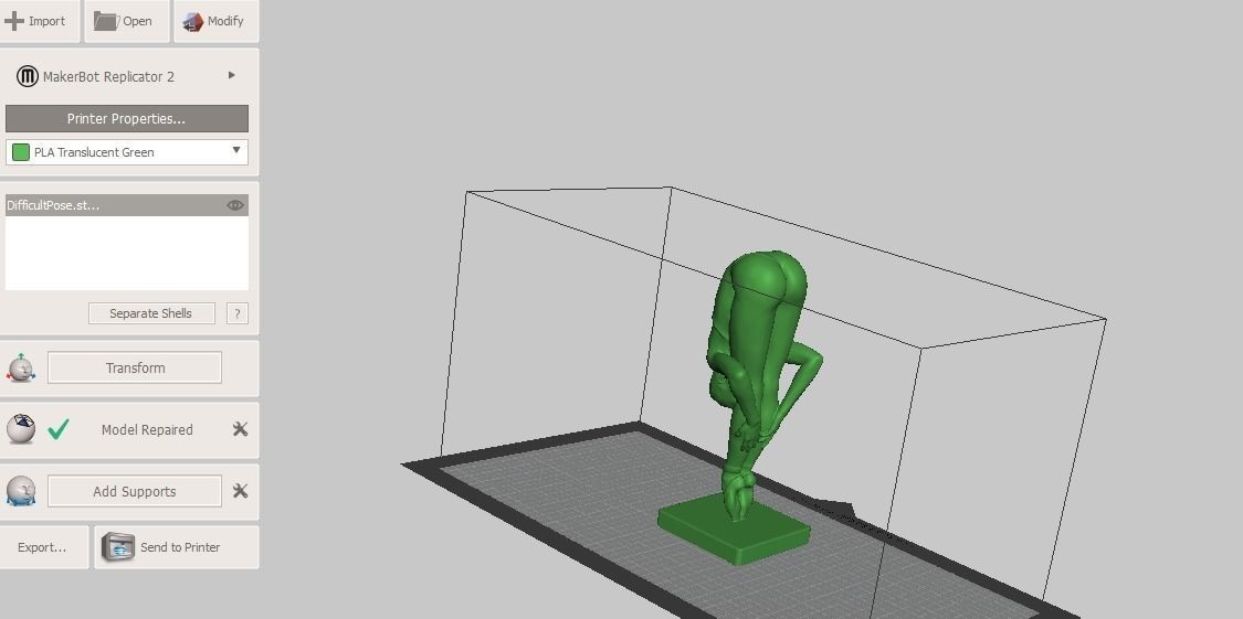 Difficult Ballet Pose 3D model 3D printable | CGTrader