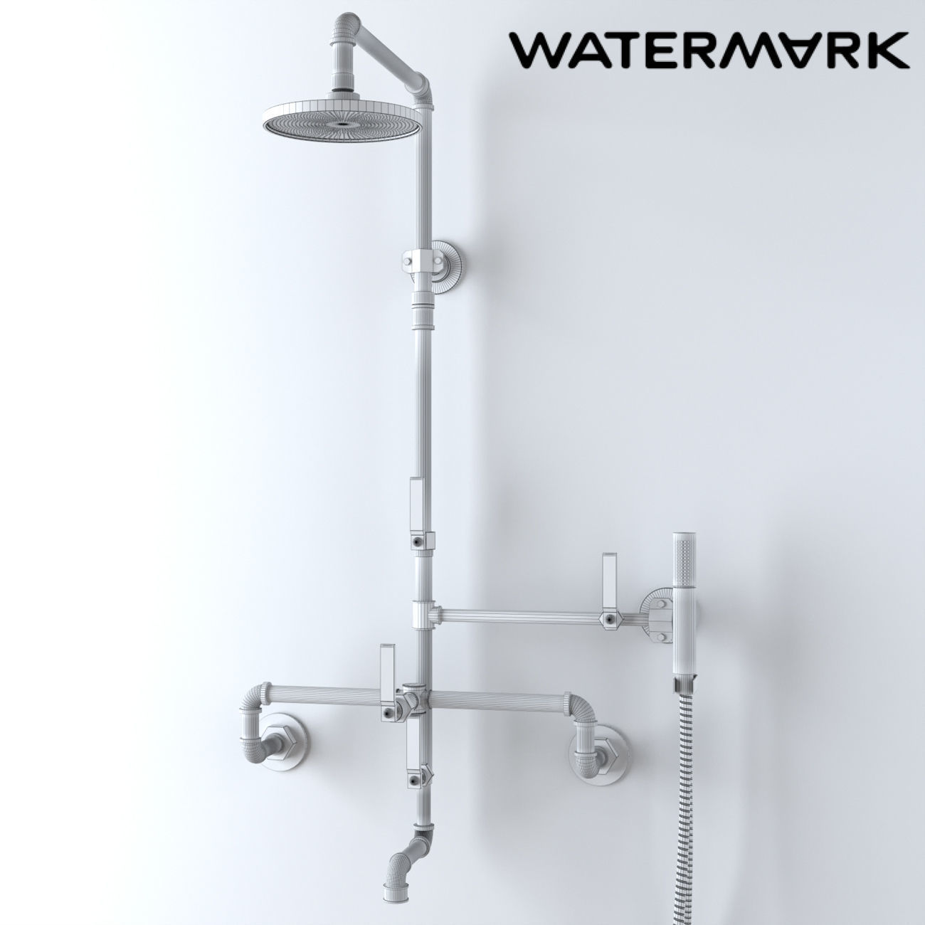Watermark Designs Thermostatic Shower 3D model | CGTrader