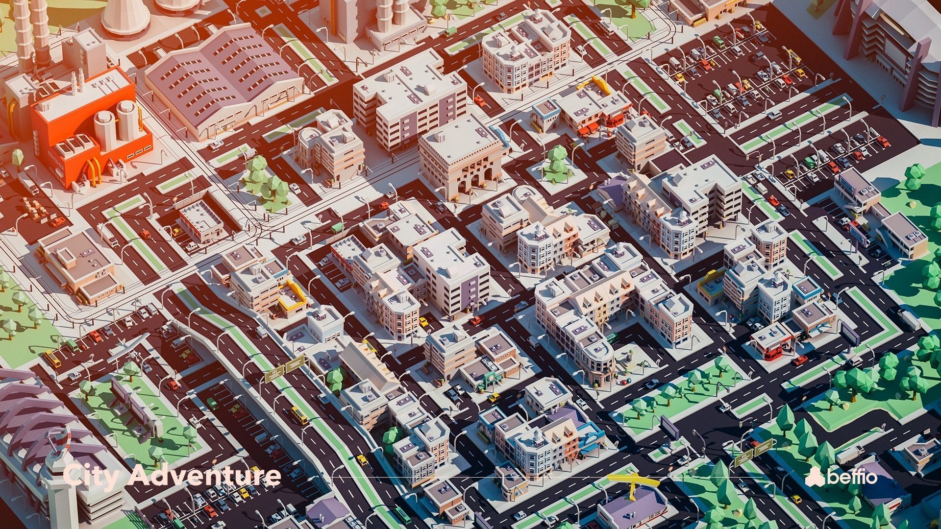 3D model City Adventure VR / AR / low-poly | CGTrader