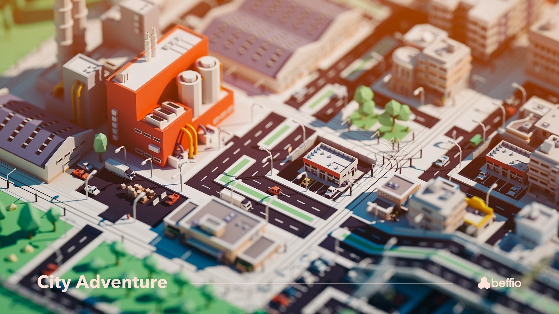 3D model City Adventure VR / AR / low-poly | CGTrader