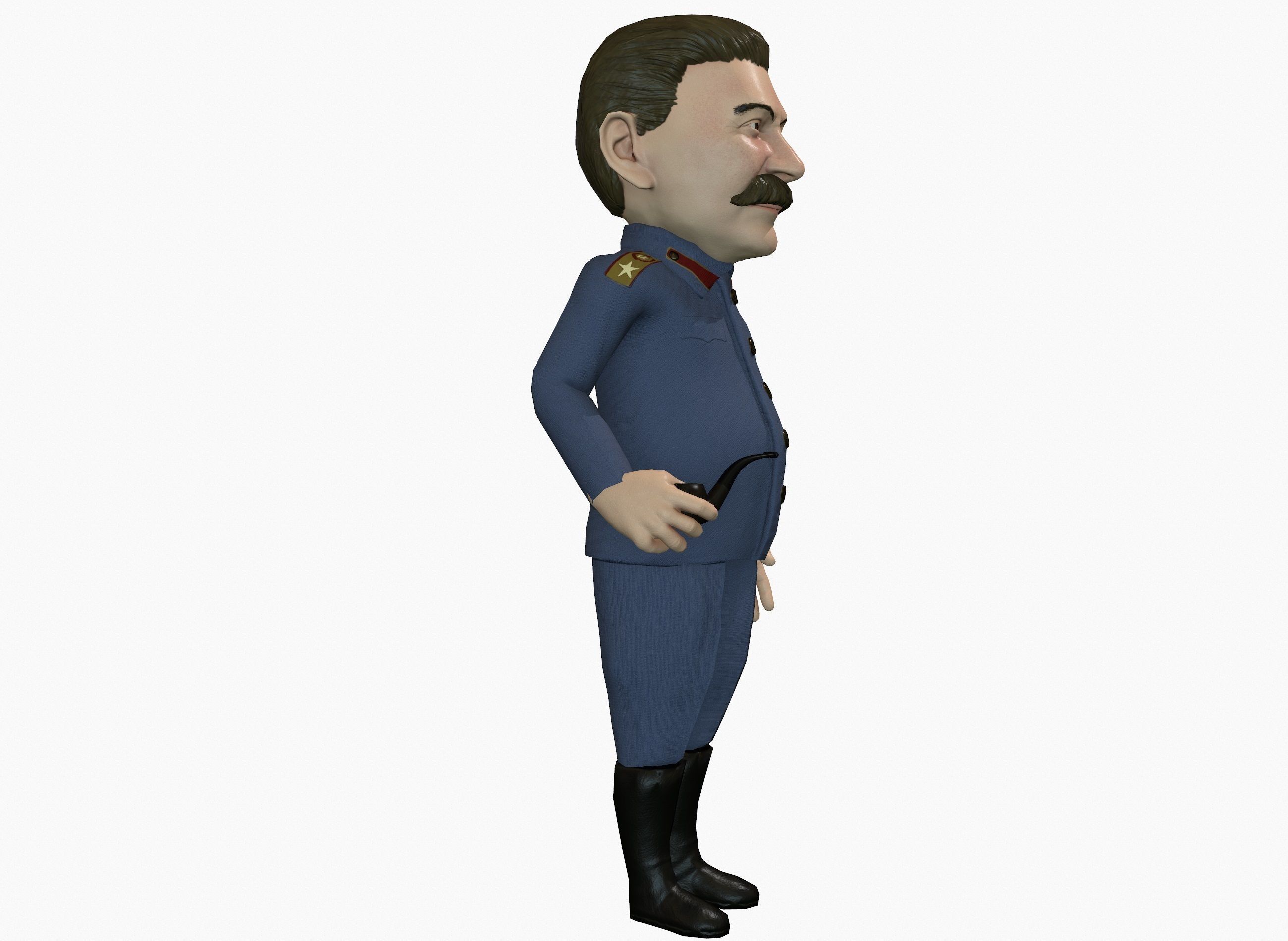 3D model Joseph Stalin caricature VR / AR / low-poly rigged animated ...