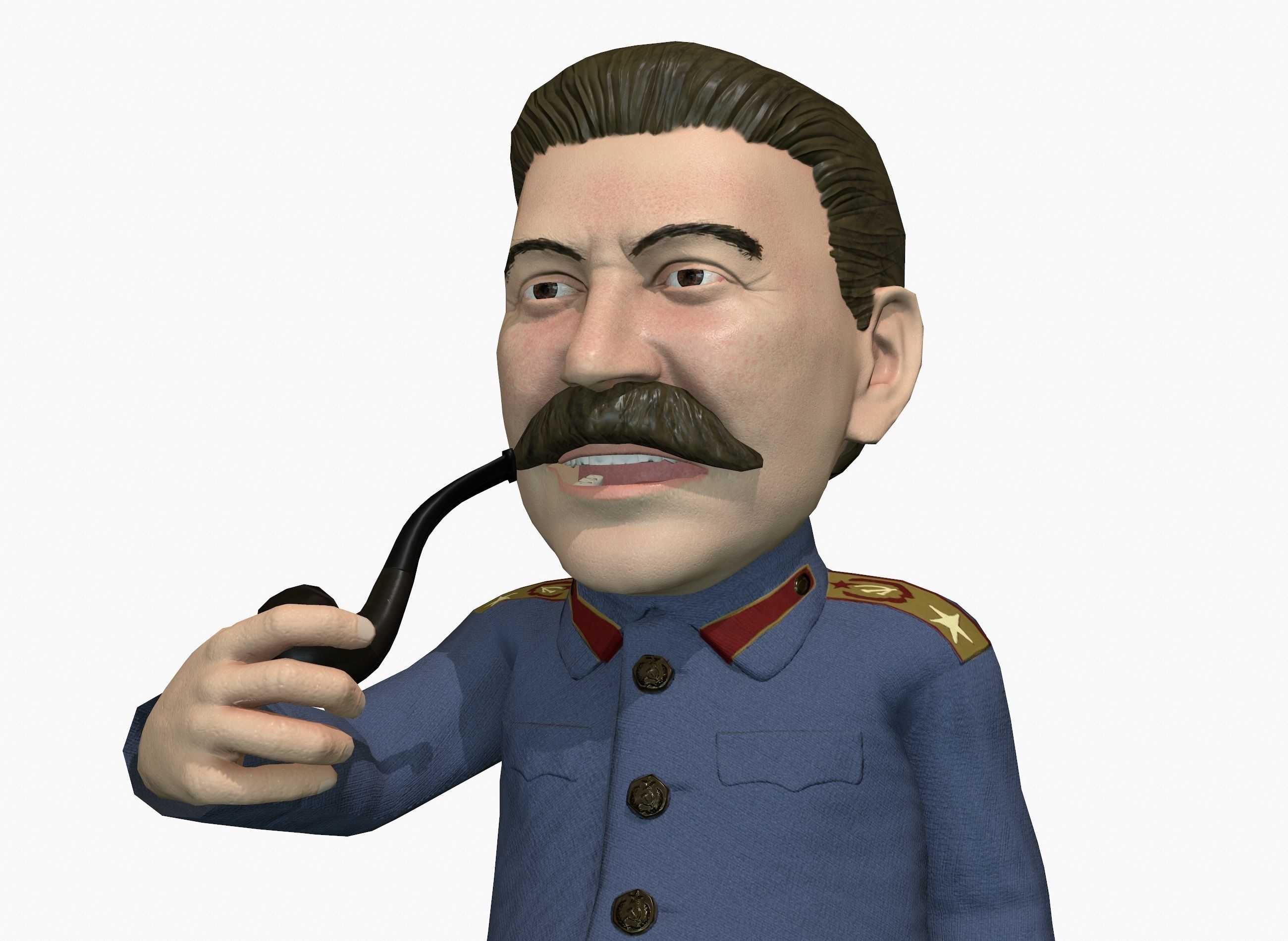 3D model Joseph Stalin caricature VR / AR / low-poly rigged animated ...