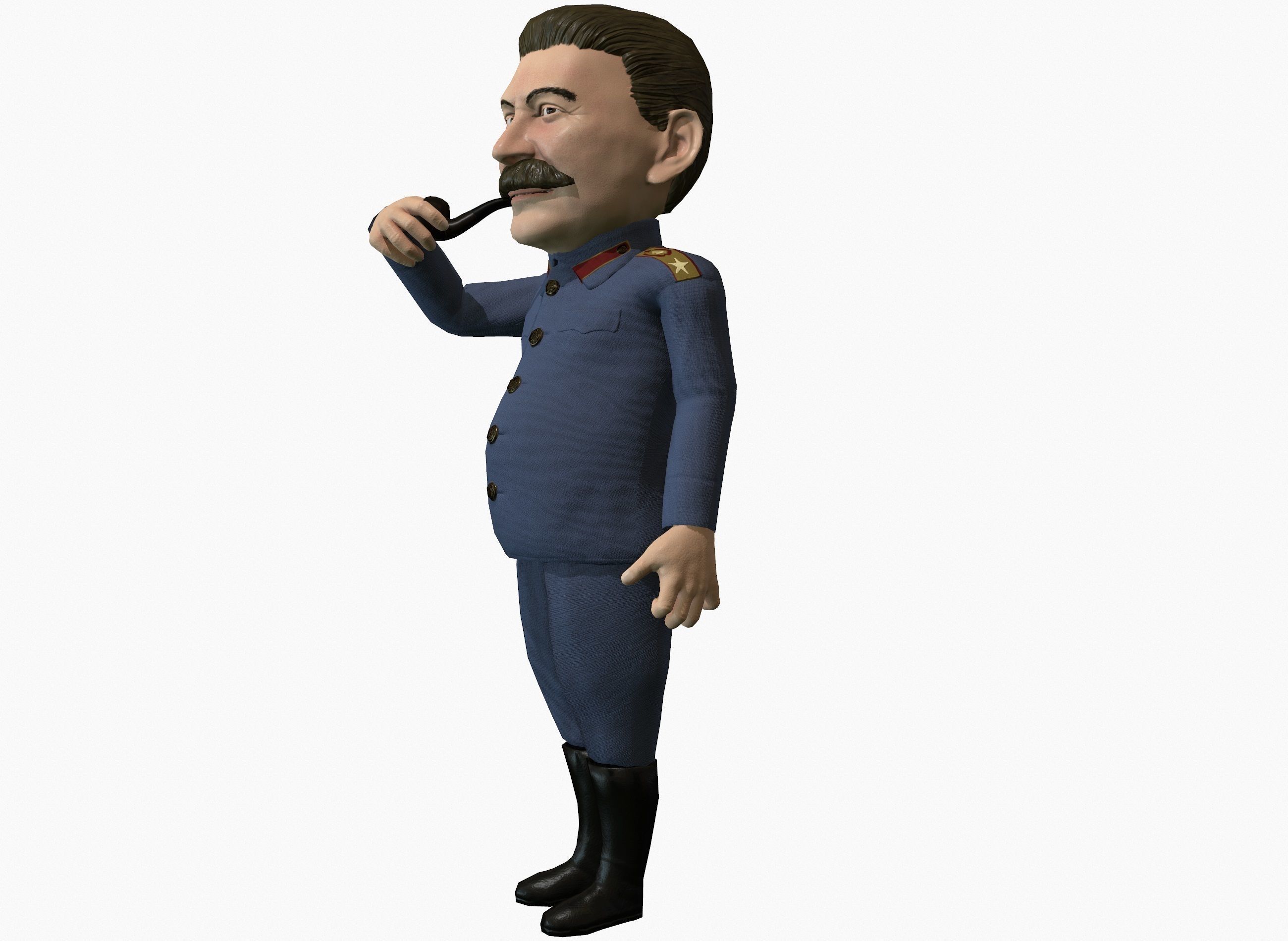 3D model Joseph Stalin caricature VR / AR / low-poly rigged animated ...