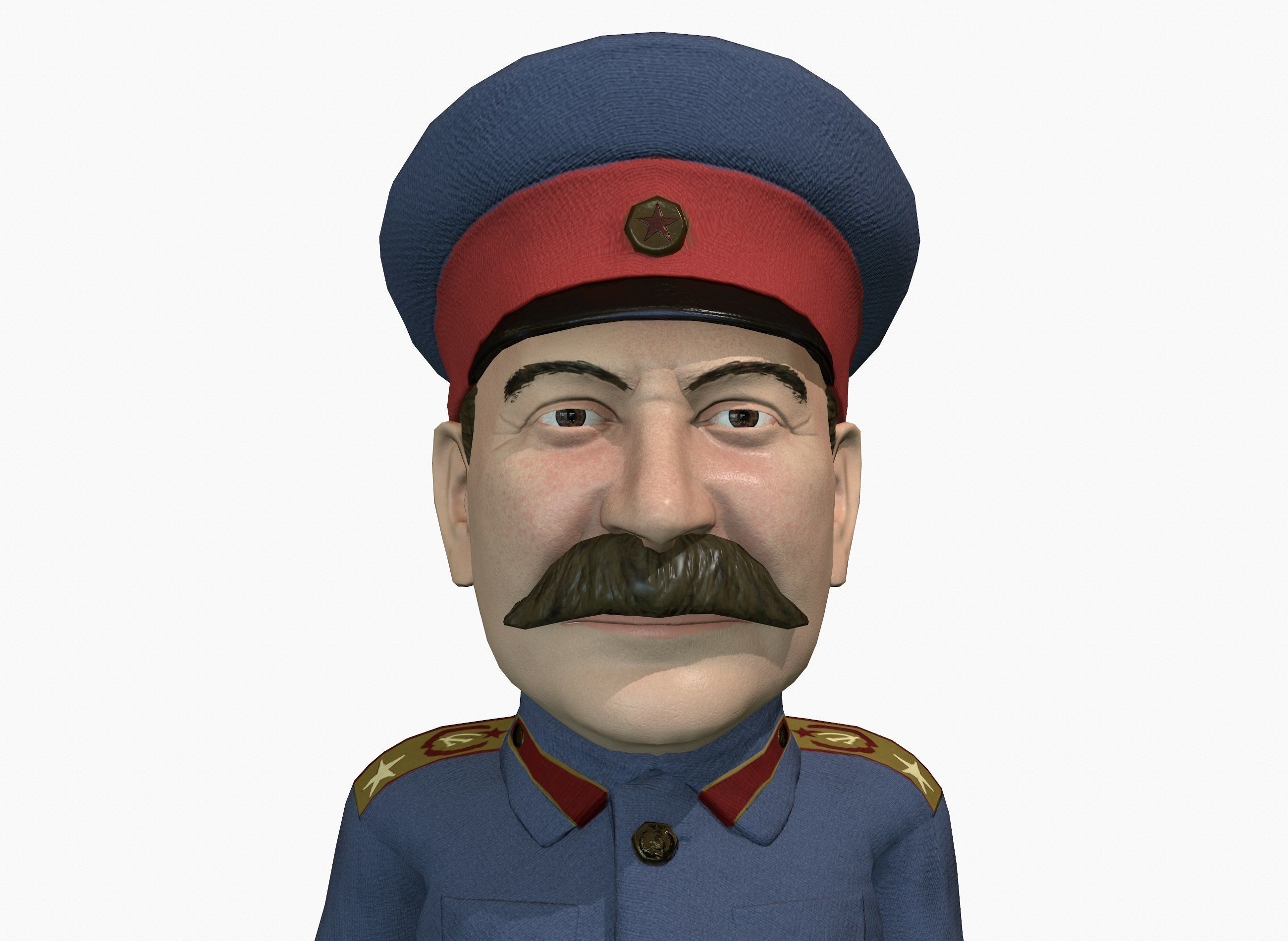 3D model Joseph Stalin caricature VR / AR / low-poly rigged animated ...
