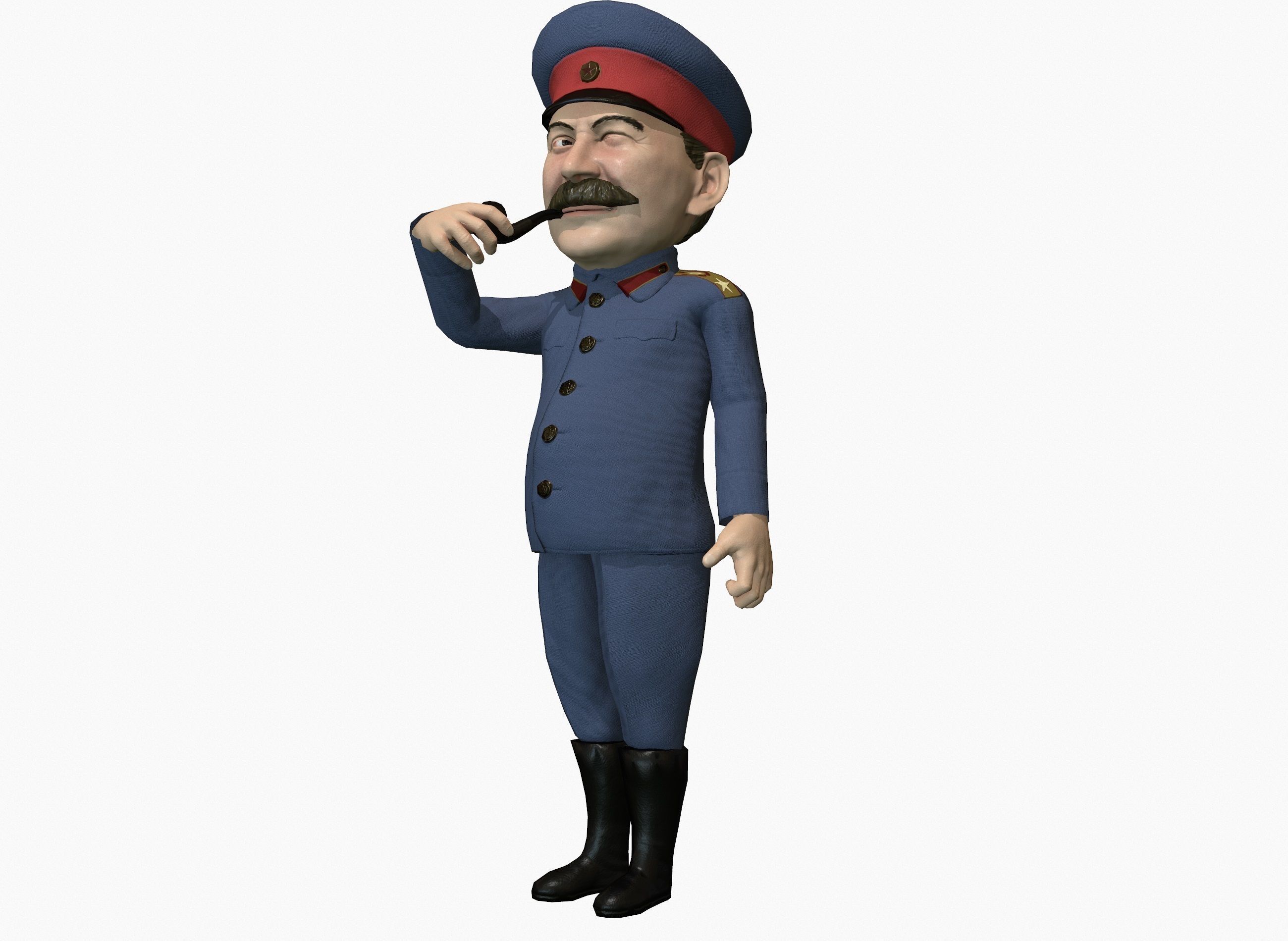 3D model Joseph Stalin caricature VR / AR / low-poly rigged animated ...