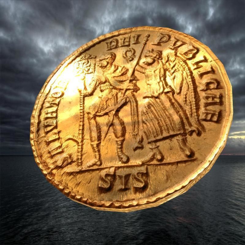 3D model ancient constans coin VR / AR / low-poly | CGTrader