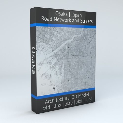 Osaka Road Network and Streets 3D model | CGTrader