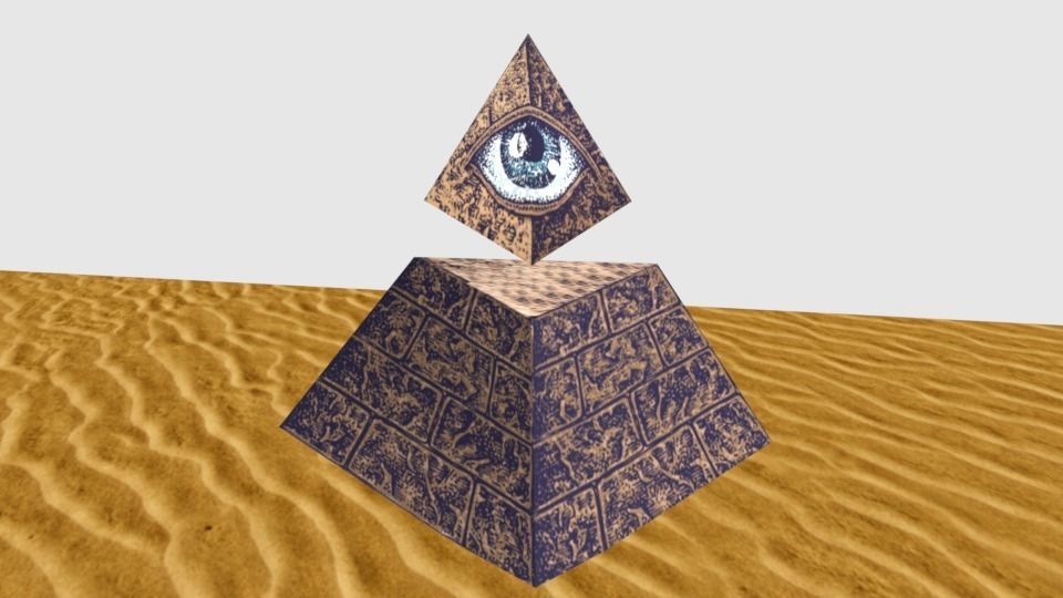 3D model Illuminati Pyramid Horus Eye VR / AR / low-poly | CGTrader