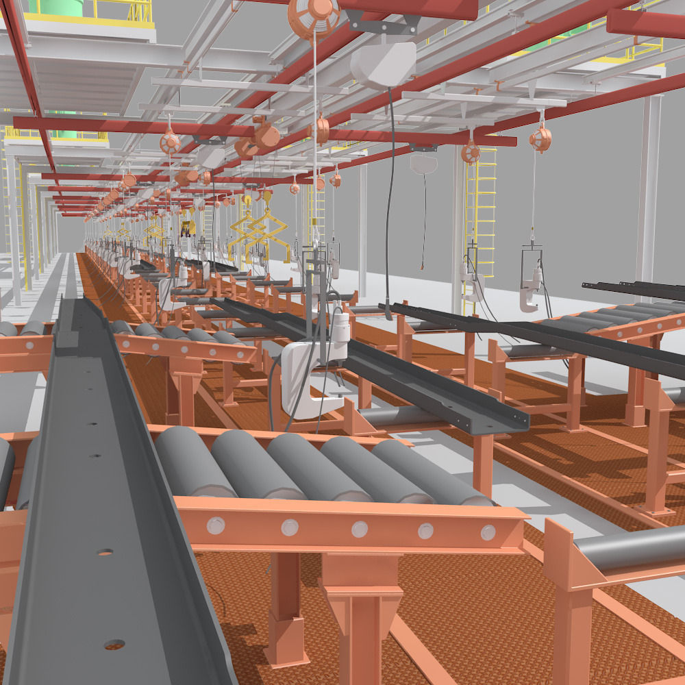Production line Equipment 3D model | CGTrader