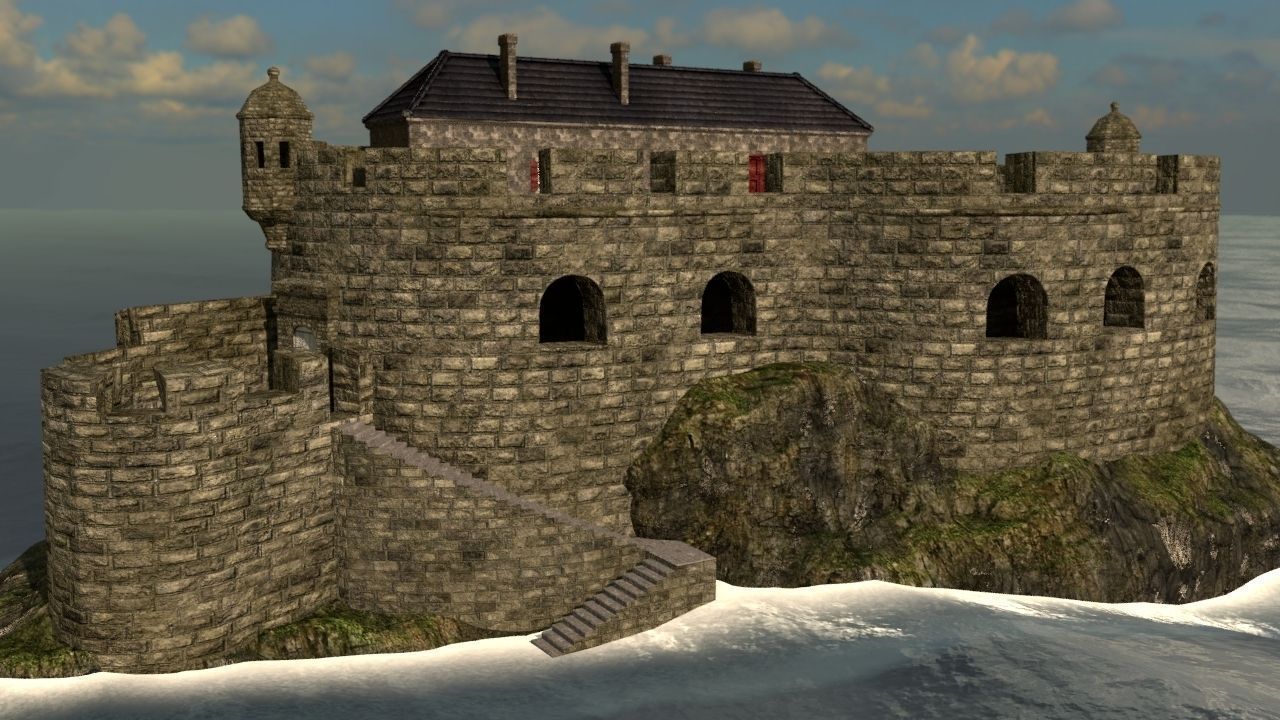 Coastal defense fort 3D model | CGTrader