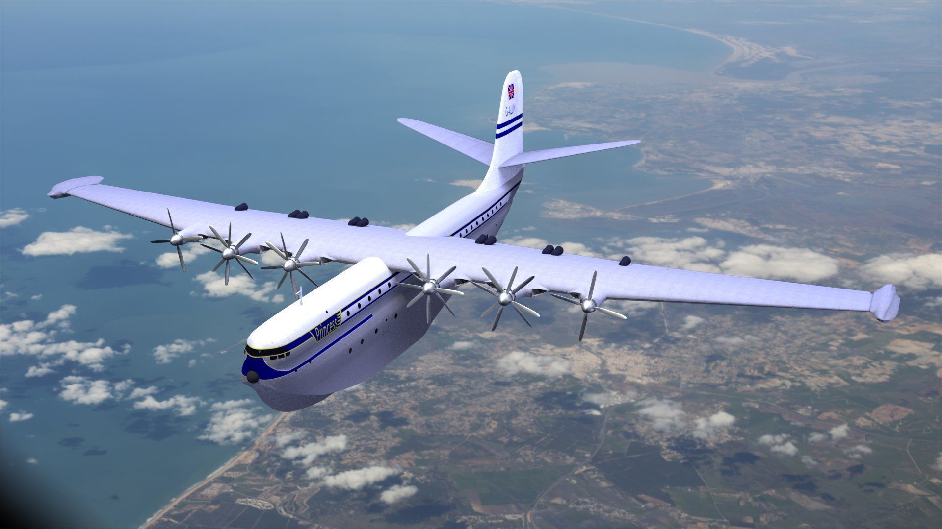 Saro Princess flyingboat 2 3D model | CGTrader