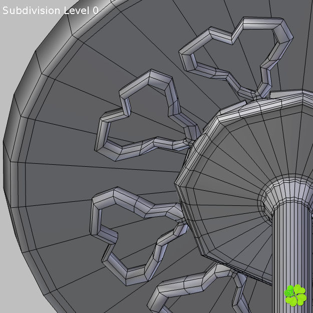 3D model Round table low poly glass and metal VR / AR / low-poly | CGTrader