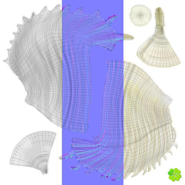 3D model Realistic shells low poly VR / AR / low-poly | CGTrader