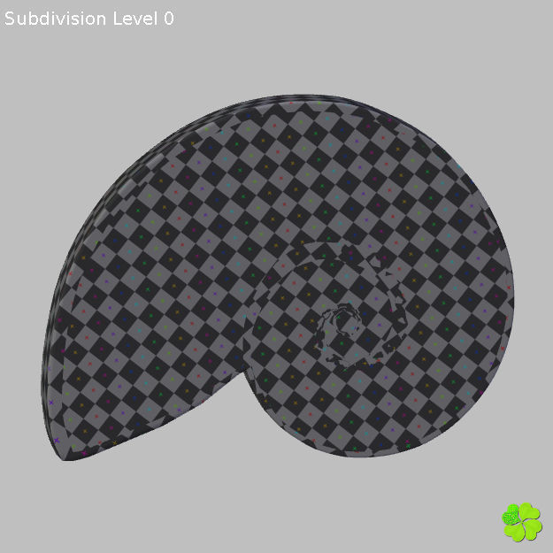 3D model Nautilus shell metal sculpture low poly VR / AR / low-poly ...