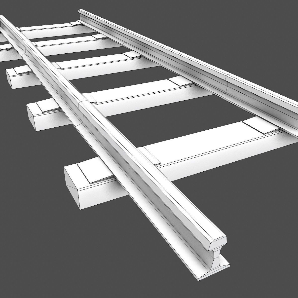3D model rails for mine VR / AR / low-poly | CGTrader