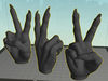 Peace Sign Gesture Gothic free 3D model 3D printable | CGTrader