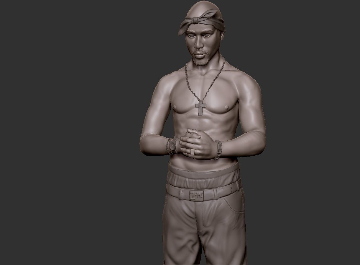 Tupac Shakur 3d sculpture 3D model 3D printable | CGTrader