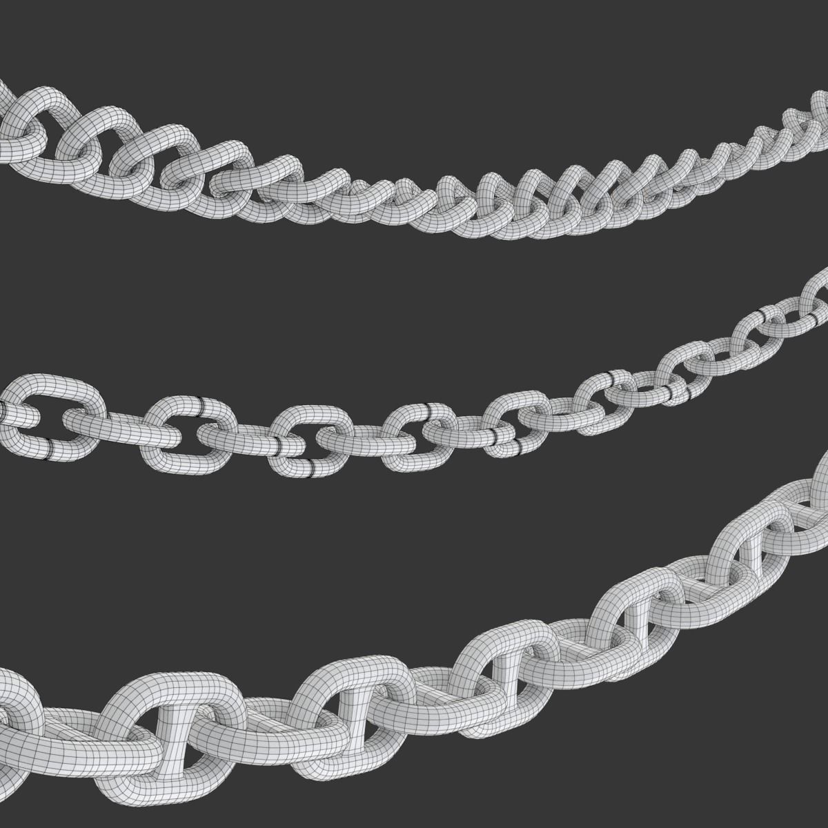 Editable Chains 3D model | CGTrader