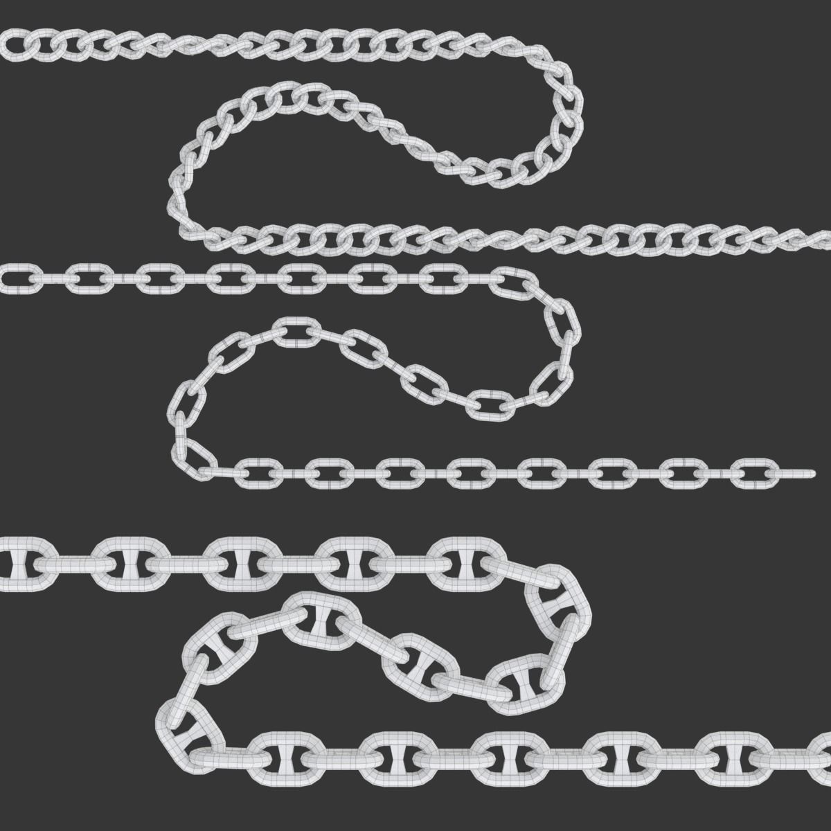 Editable Chains 3D model | CGTrader