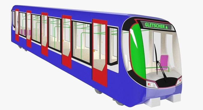 Funicular - mountain railway 3D model | CGTrader