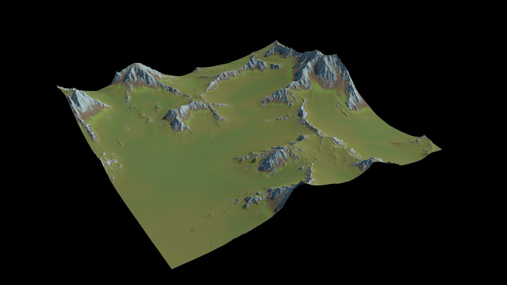 Grassy Mountain Landscape 3D model | CGTrader