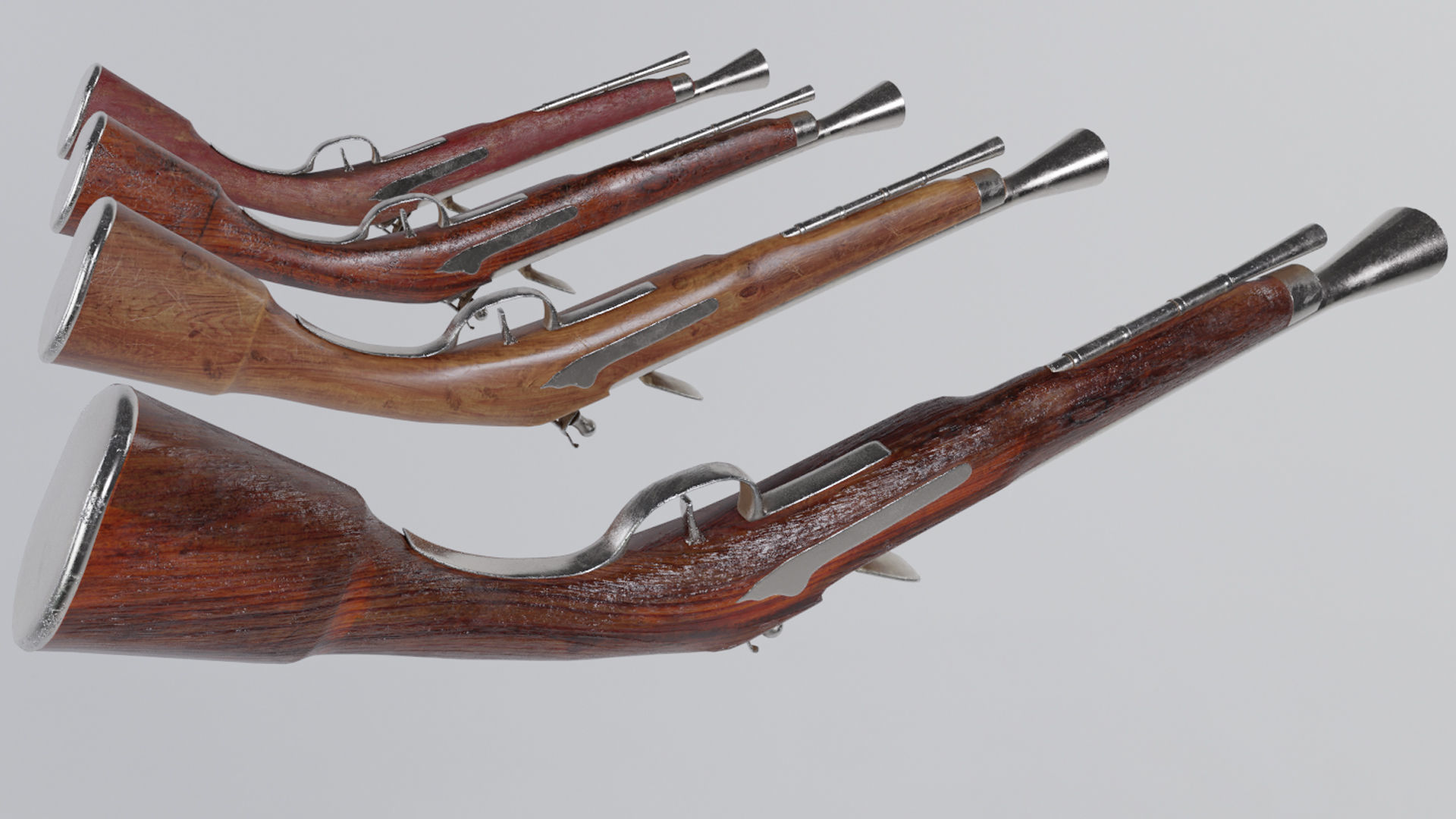 3D model Low Poly Flint Lock Musket VR / AR / low-poly | CGTrader