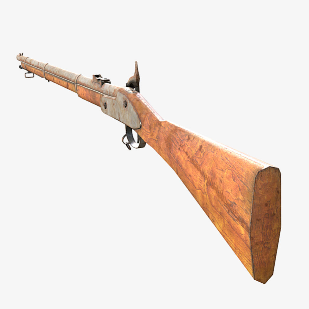 3D model Collection of Low Poly PBR Ready Muskets and Rifles VR / AR ...