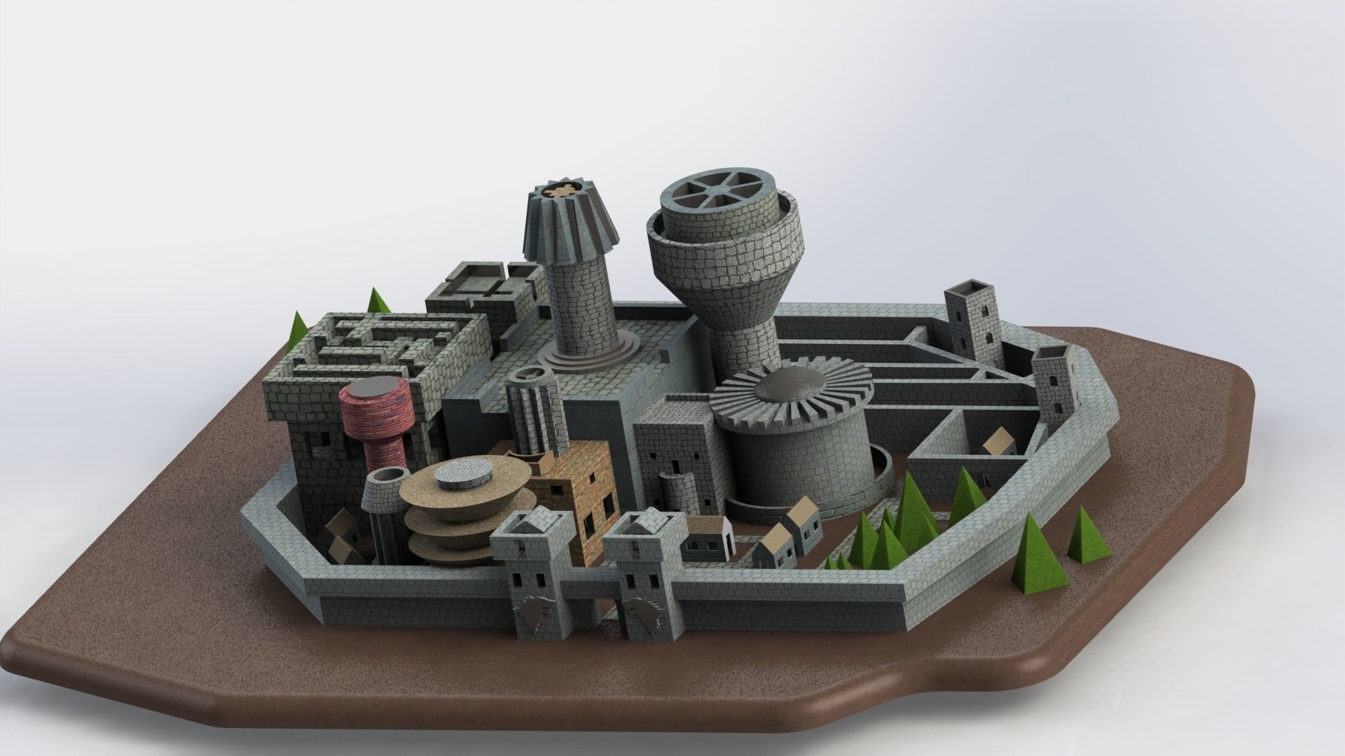 3D model 3D PRINT Winterfell House of Stark Game of Thrones Castle ...