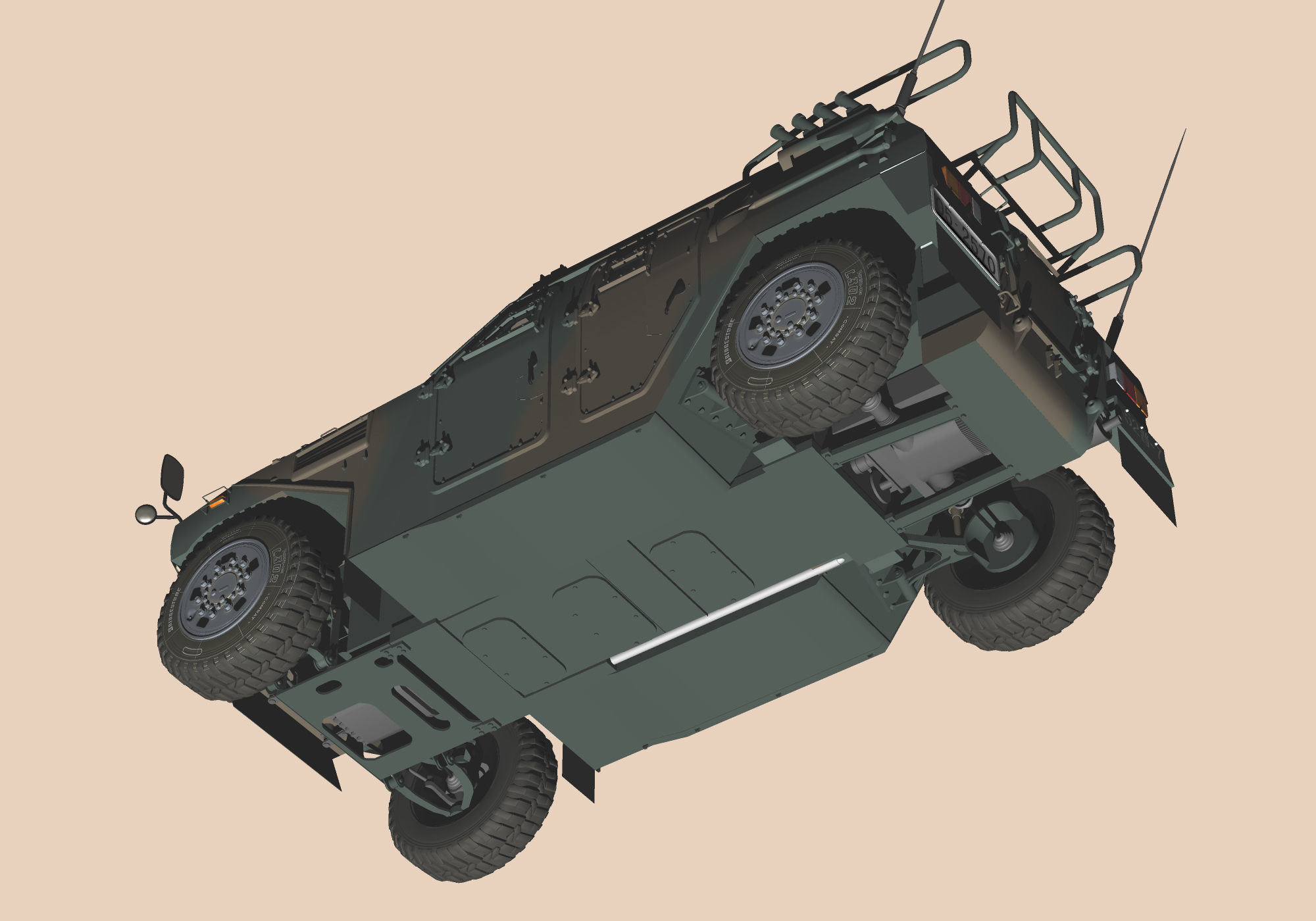 Japan Ground Self Defense Force Komatsu light armored vehicle 3D model ...