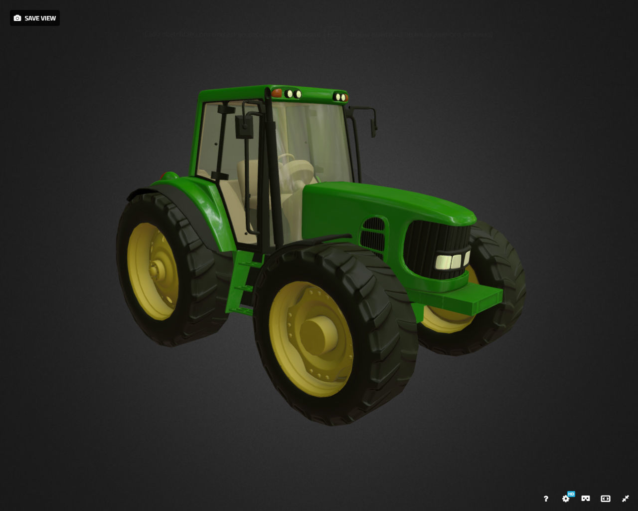 3D model John Deere VR / AR / low-poly | CGTrader