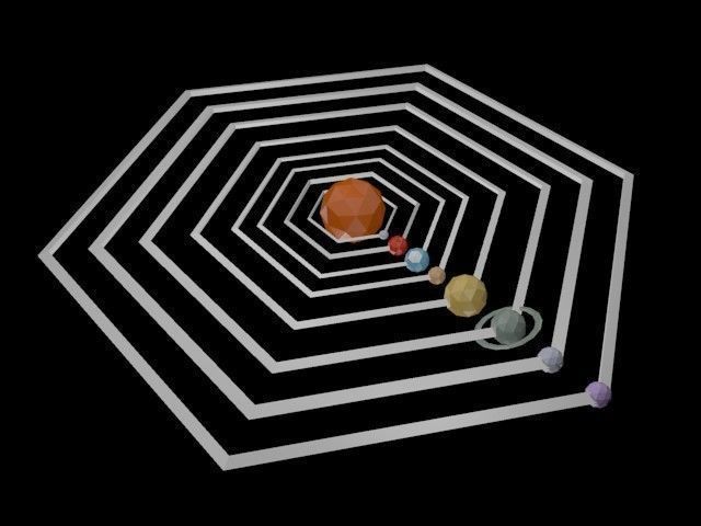 3D model Low poly Solar system VR / AR / low-poly | CGTrader