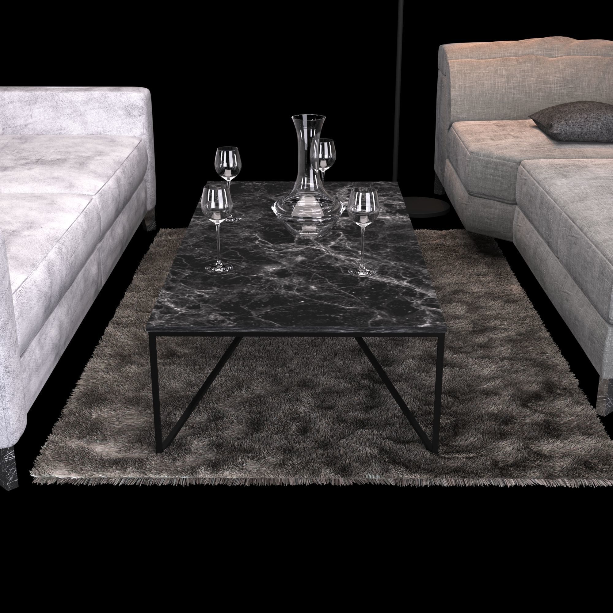 Sofa Natuzzi Volo 2821 3D model | CGTrader