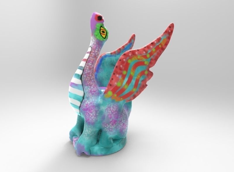 Alebrije colorful dragon figurine 3D model 3D printable | CGTrader