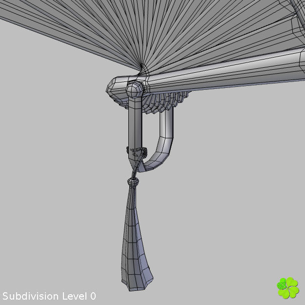 3D model Hand fan lace multicolor rigged low poly VR / AR / low-poly ...