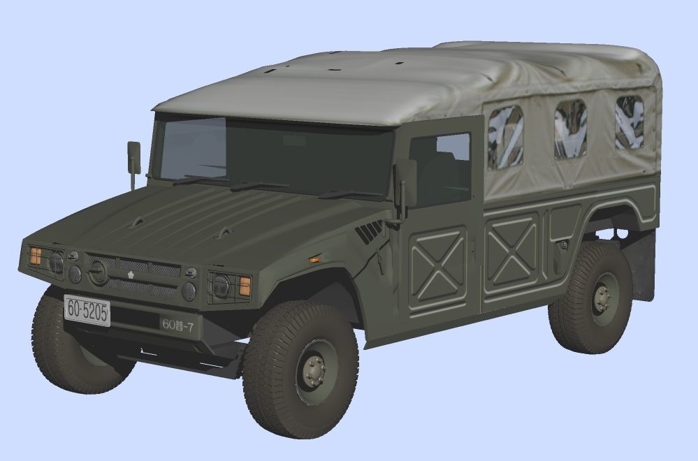 JGSDF High Mobility Vehicles early model 3D model | CGTrader