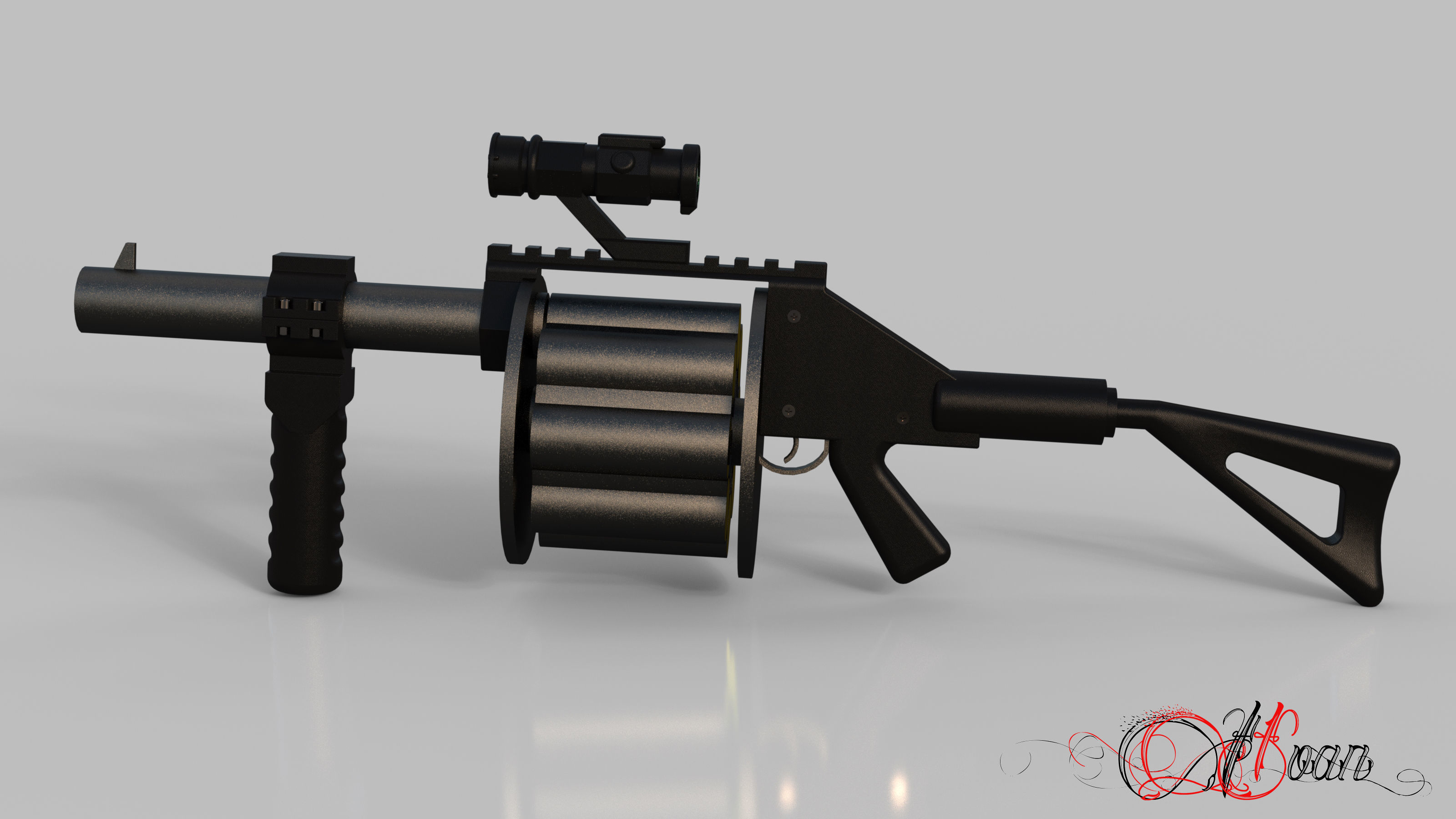 M32 - Grenade launcher 3D model | CGTrader
