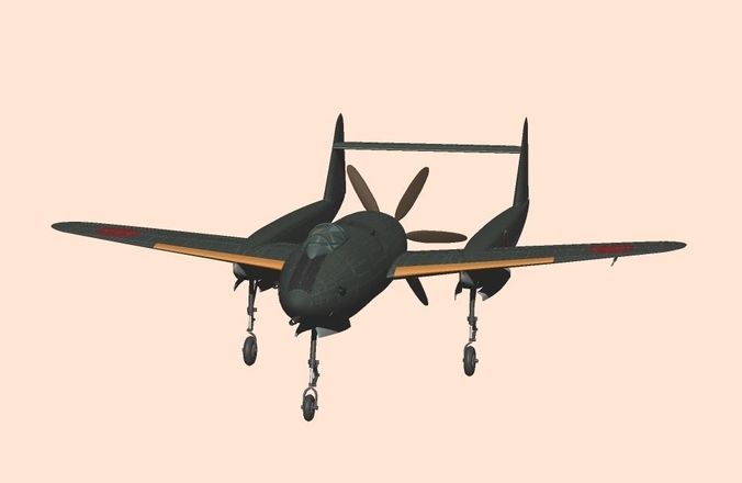 Imperial Japanese Navy Mitsubishi J4M Interceptor Fighter Senden 3D ...