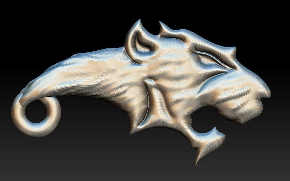 Tiger keychain 3 3D model 3D printable | CGTrader