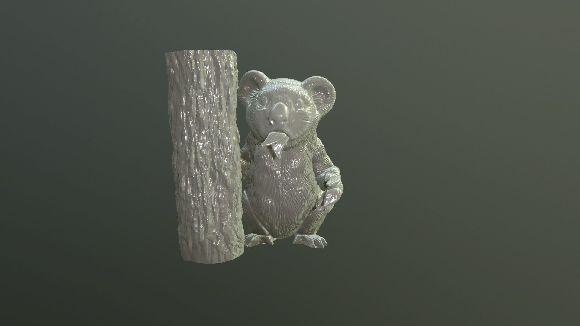 koala with tree 3D model 3D printable | CGTrader