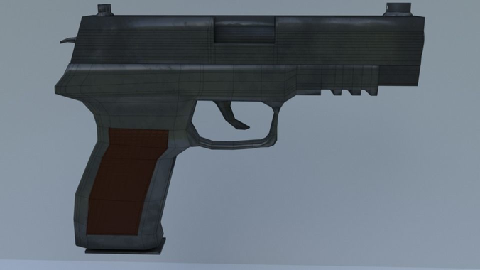 3D model 9mm Pistol VR / AR / low-poly | CGTrader