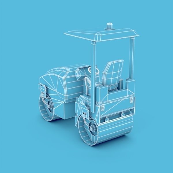 3D model Vibratory Roller VR / AR / low-poly | CGTrader