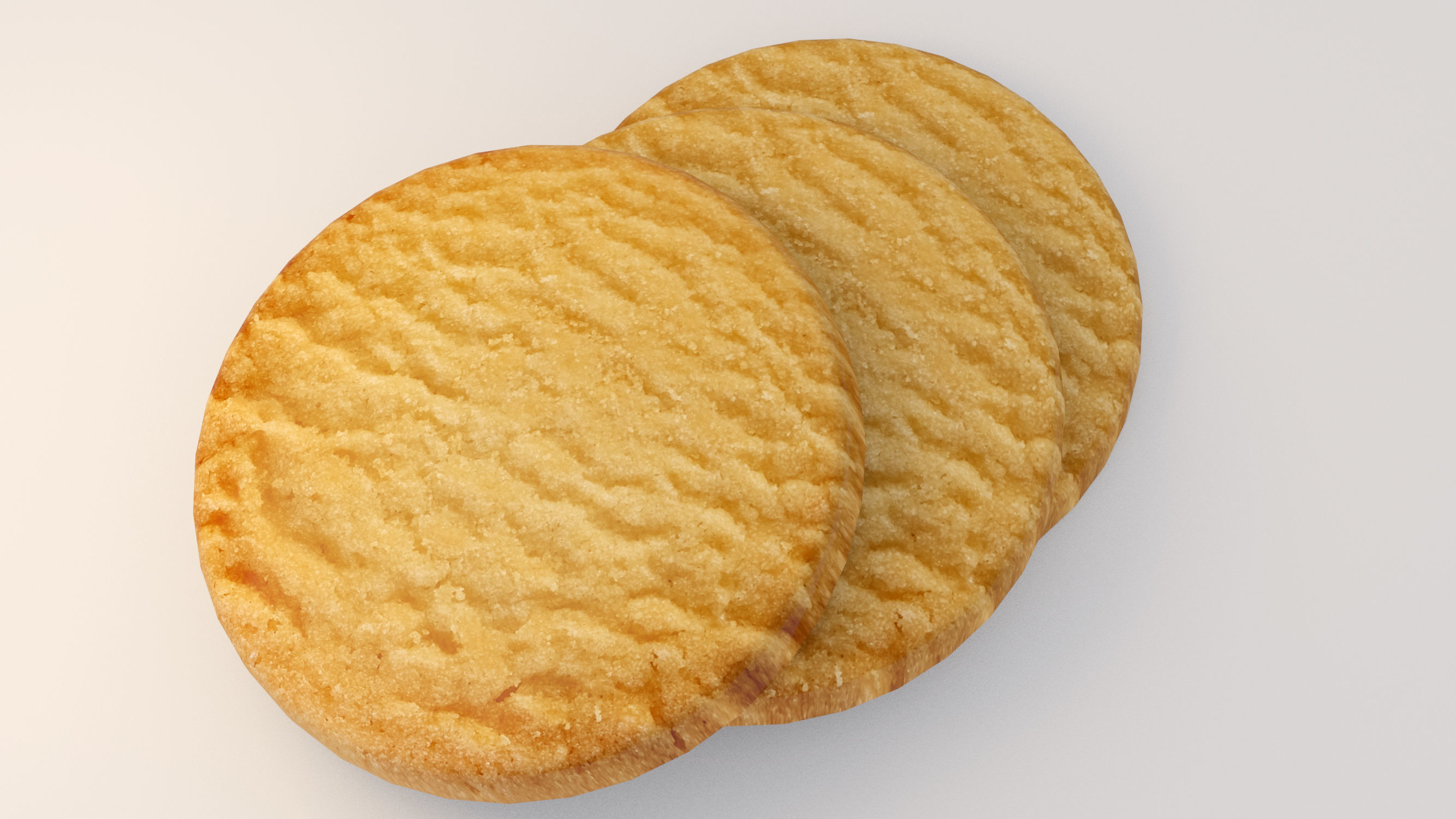 3d Biscuit three biscuits 3D model | CGTrader