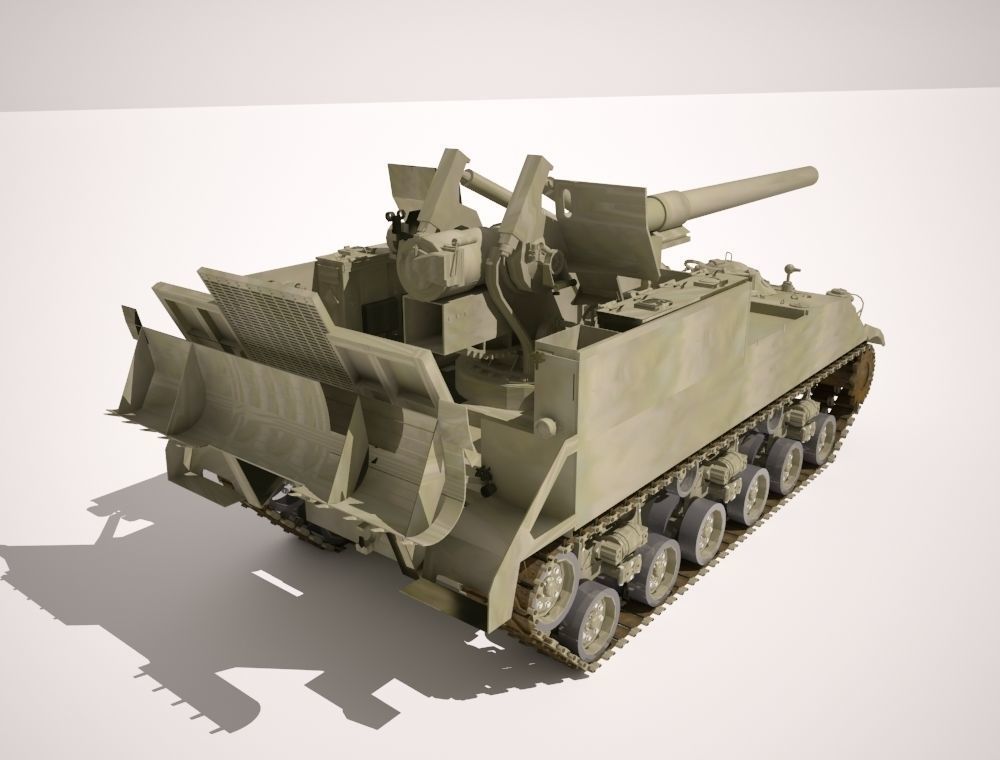 Tank 155mm GMC M40 or 8inch Howitzer Motor Carriage M43 3D model | CGTrader
