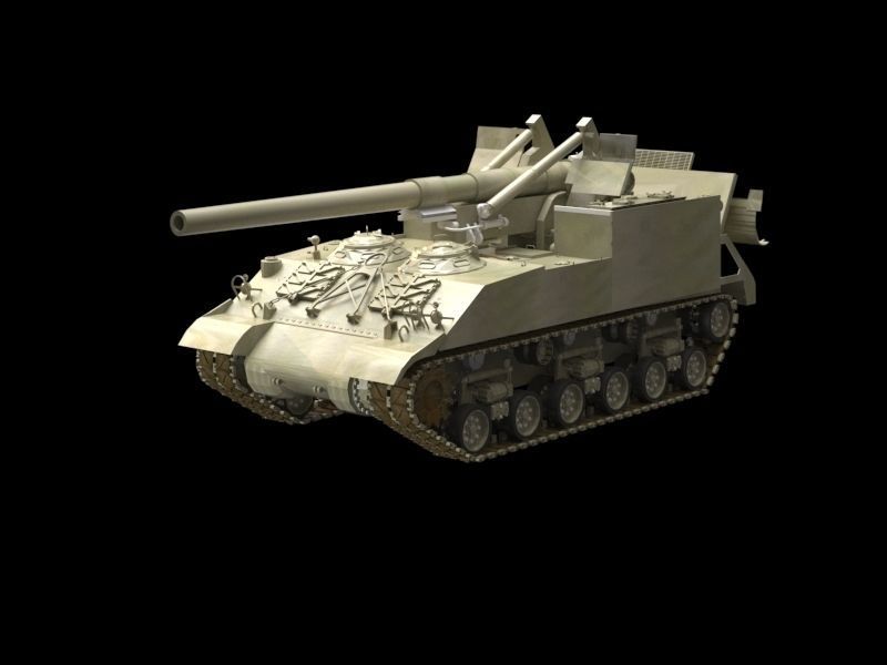 Tank 155mm GMC M40 or 8inch Howitzer Motor Carriage M43 3D model | CGTrader
