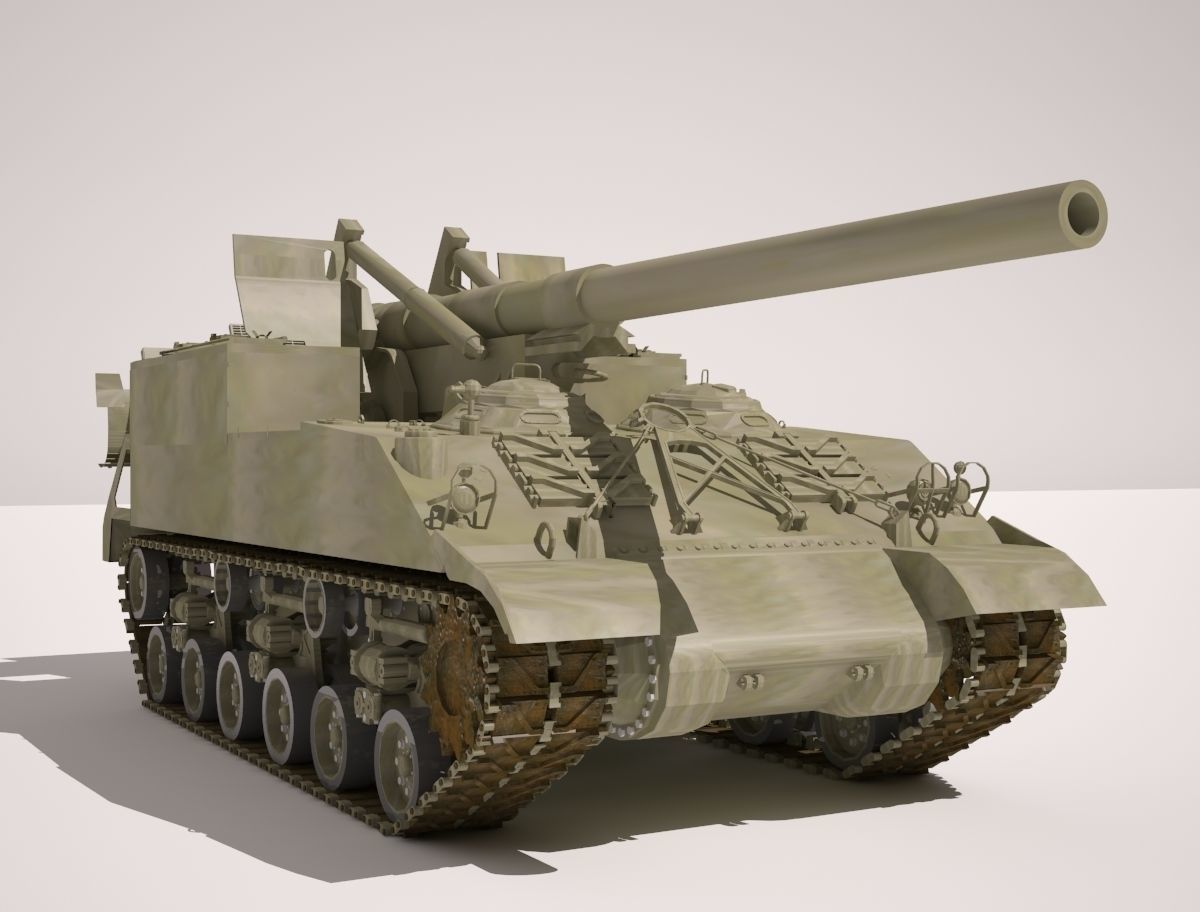 Tank 155mm GMC M40 or 8inch Howitzer Motor Carriage M43 3D model | CGTrader