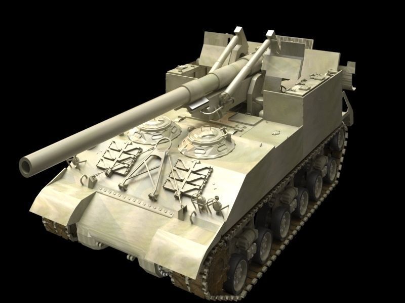 Tank 155mm GMC M40 or 8inch Howitzer Motor Carriage M43 3D model | CGTrader
