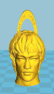 Bruce Lee keychain 3D model 3D printable | CGTrader