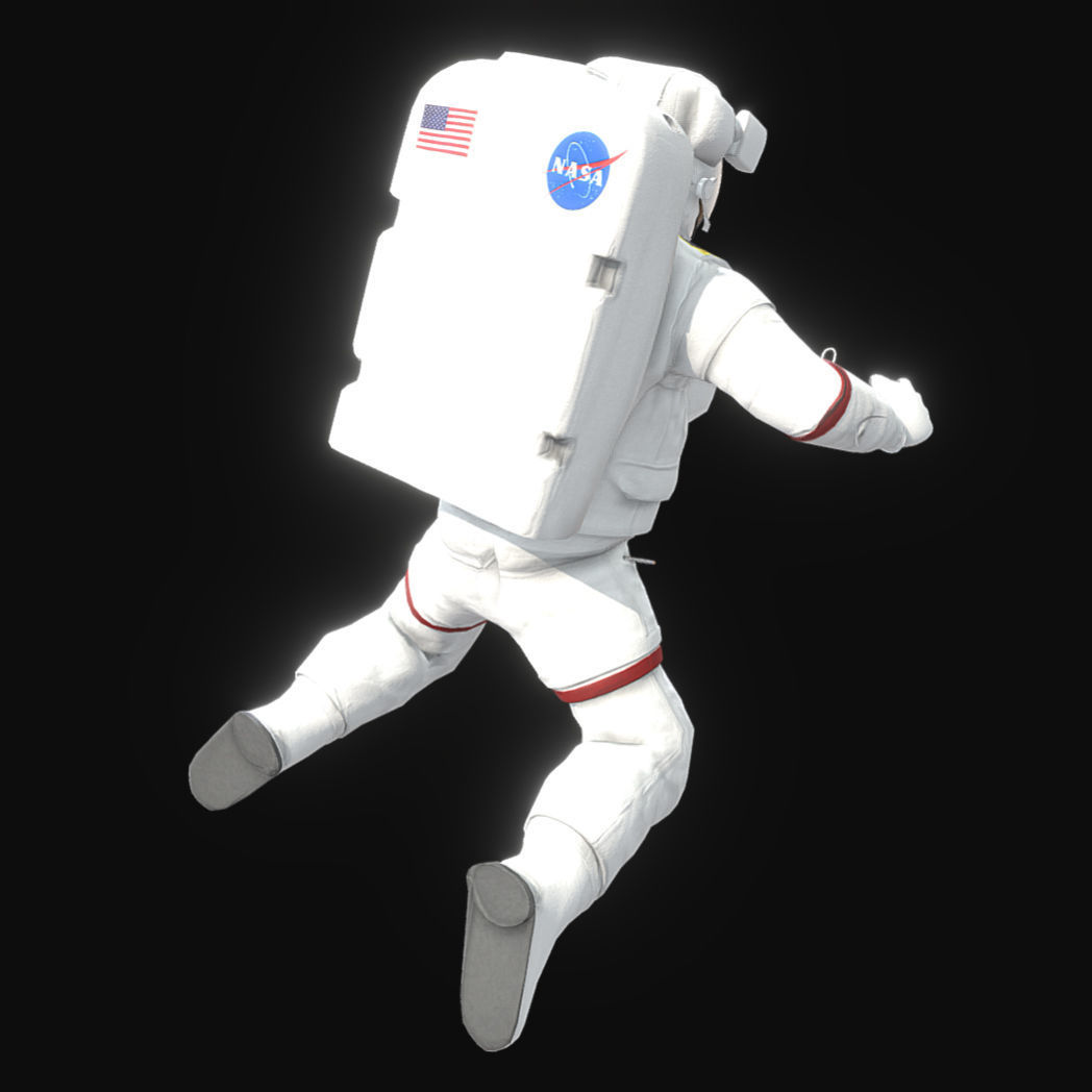3D model Low Poly Game Ready PBR Nasa Astronaut VR / AR / low-poly ...