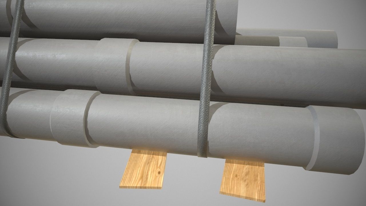 3D model Low Poly Industrial Pipes PBR VR / AR / low-poly | CGTrader