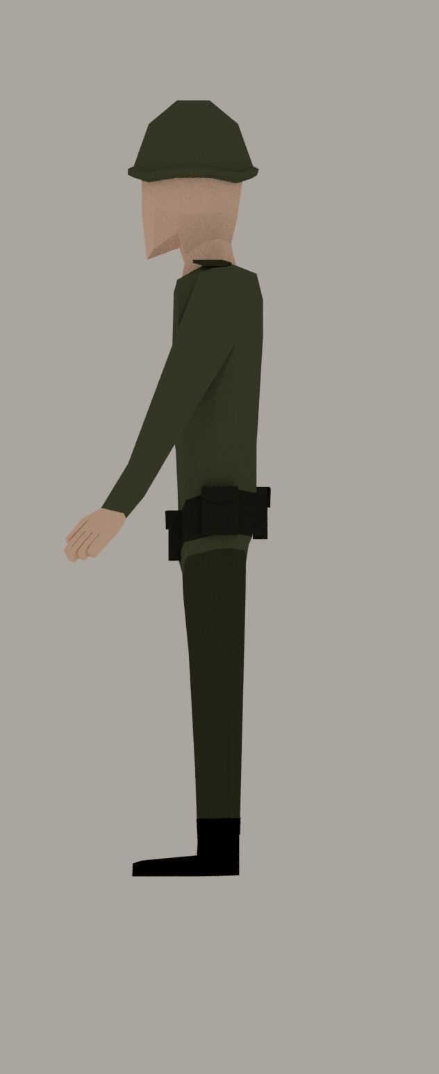 LowPoly WW1 Soldier NOT RIGGED free VR / AR / low-poly 3D model | CGTrader